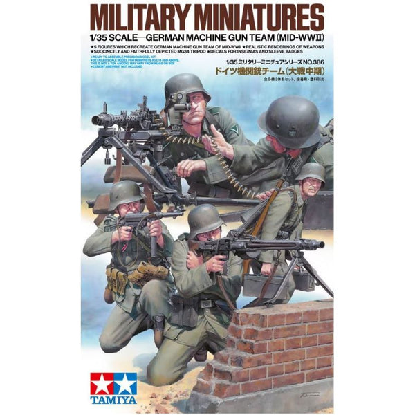 35386 Tamiya 1/35 German Machine Gun Team (Mid-WWII) – Injection Models Now