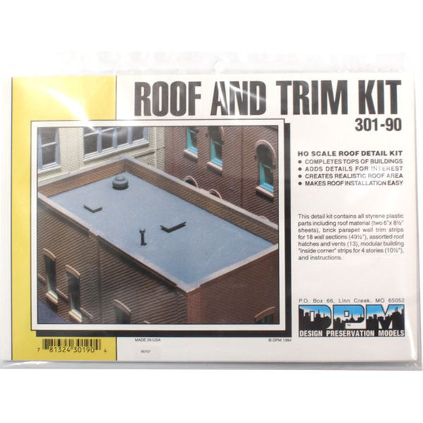 DPM301-90 Ho Scale Roof And Trim Kit – Injection Models Now