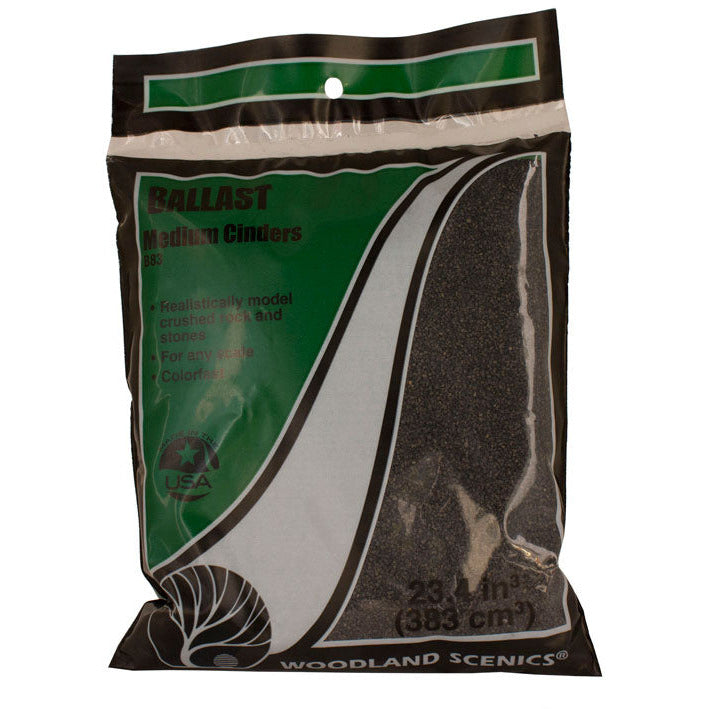 B83 Woodland Scenics Cinders Medium Ballast – Injection Models Now